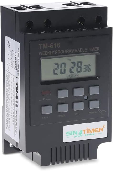 SINOTIMER V LCD Digital Weekly Programmable Control Power Timer Switch Time Relay Wall Timer