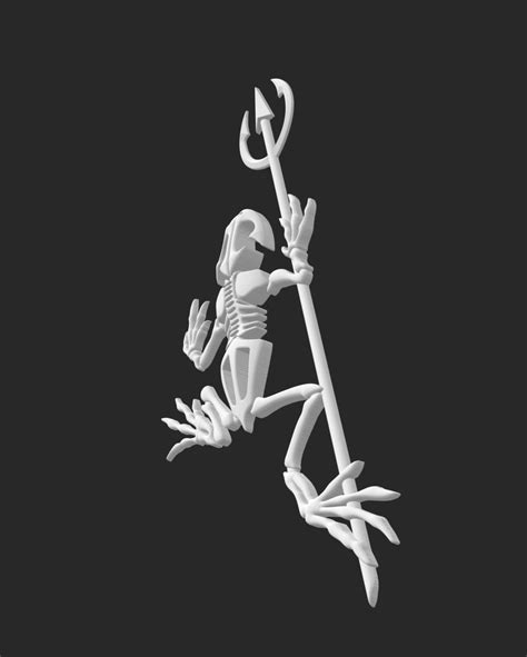 Navy SEAL Bone Frog With Tident STL File 3d Model 3d Printing Cnc