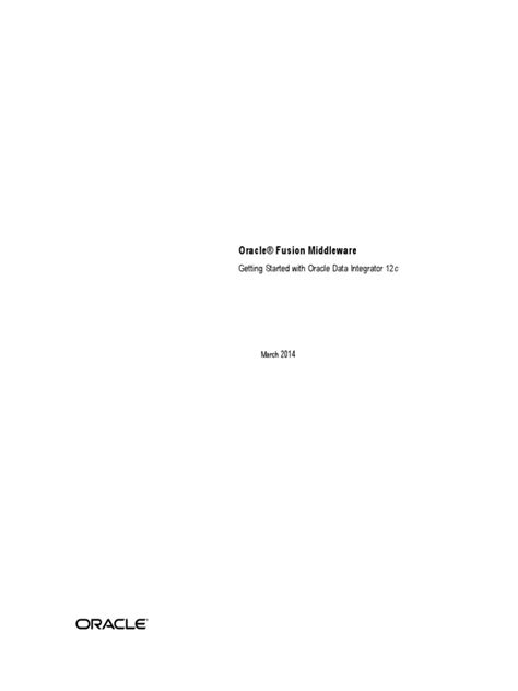 Pdf Getting Started With Oracle Data Integrator 12c Dokumentips
