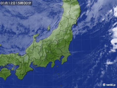過去の気象衛星東日本2024年01月12日 日本気象協会 Tenkijp
