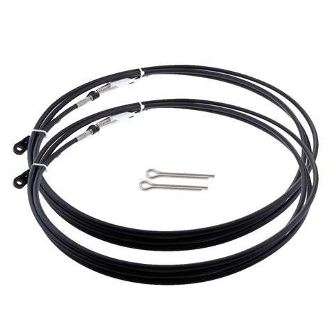 2pcs Universal Throttle Cable Stainless Steel Blac Vicedeal
