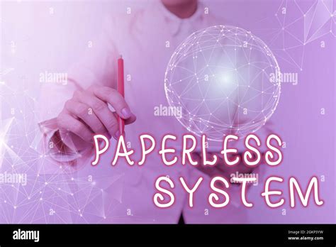 Text Caption Presenting Paperless System Business Overview Storage Or Communication Of