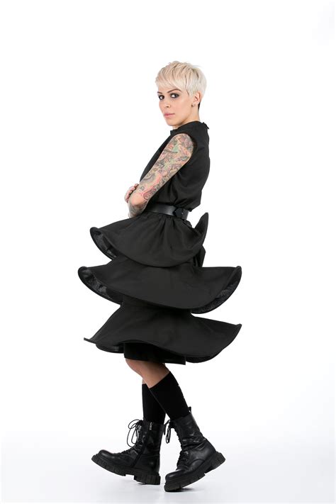 Avant Garde Dress In Black Deconstructed Dress Women Etsy