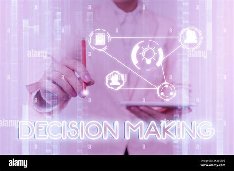 Conceptual Caption Decision Making Business Concept The Act Of