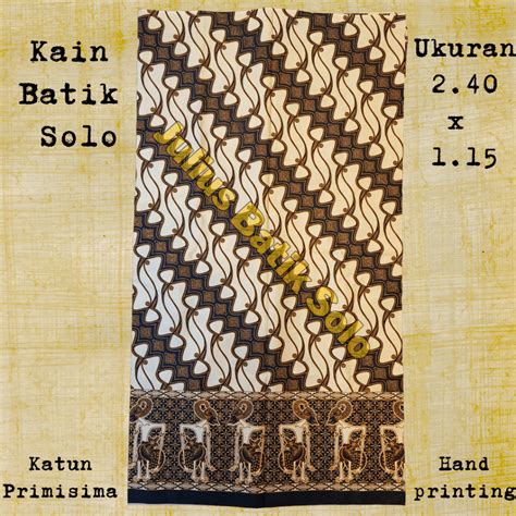 Jual KAIN BATIK SOLO MOTIF PARANG WAYANG PANJANG DAN HALUS Shopee Indonesia
