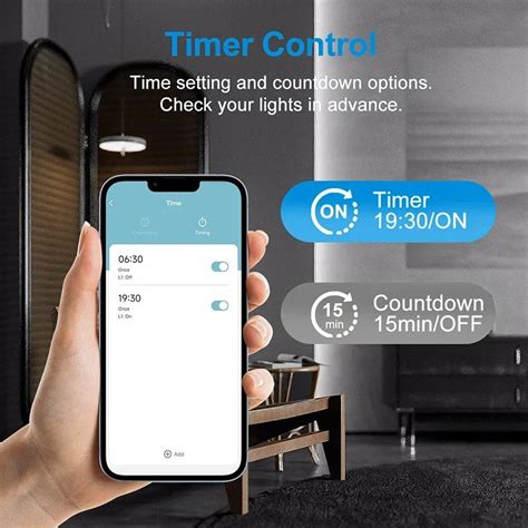 Tuya Smart Wifi Switch With Temperature Time Display Function 100 250v