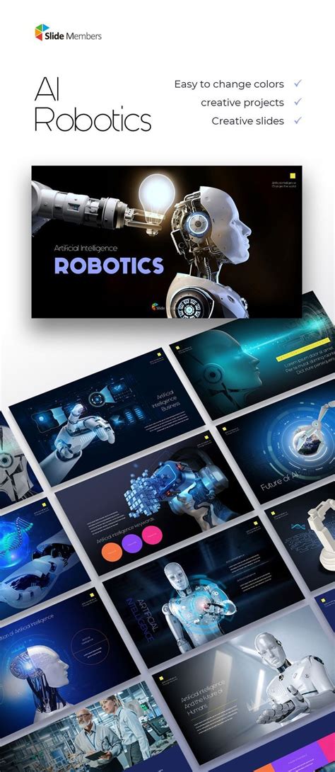 Artificial Intelligence Robotics Theme PPT Template SlideMembers Powerpoint Template Free