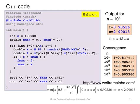 Ppt Monte Carlo Methods Some Example Applications In C Powerpoint Presentation Id 1822181