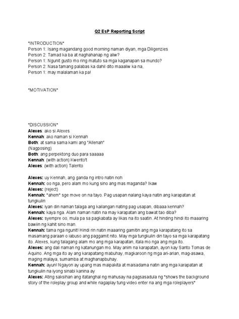 Q2 Esp Reporting Script Pdf