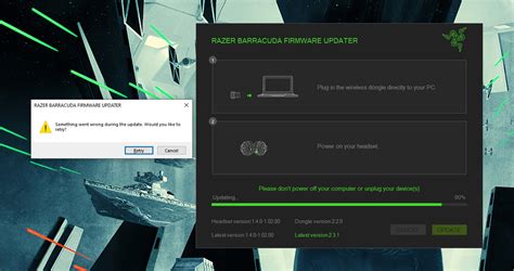 Razer Barracuda Non X Pro Version Firmware Update Error At 90 Ive Re Tried A Few Times But