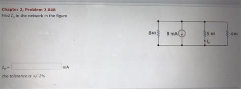 Solved Chapter Problem Find Io In The Network In Chegg Com