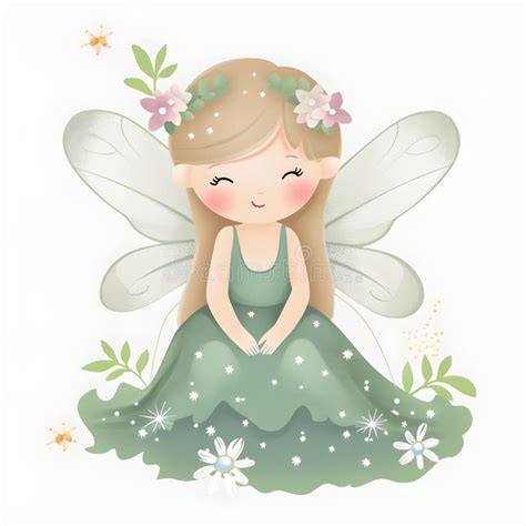 Charming Pixie Sprite Clip Stock Illustration Illustration Of