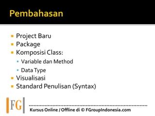 Basic Syntax Object Class Modul Java Programming Core Fundamental I