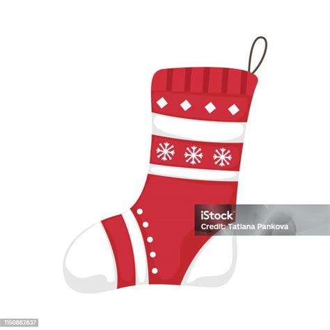 Stoking Natal Kartu Ucapan Vector Merry Christmas Dan Selamat Tahun