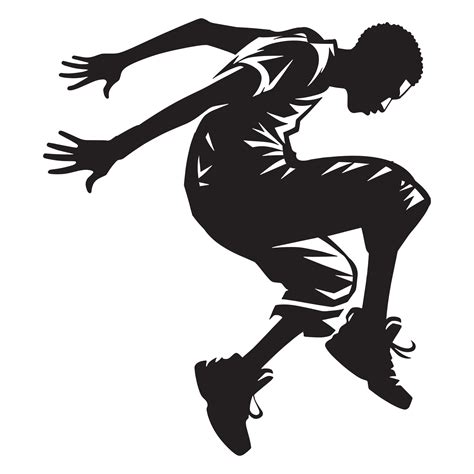 Male Billy Bounce Dance Silhouette 43245245 Vector Art At Vecteezy