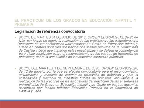 EL PRACTICUM DE LOS GRADOS EN EDUCACIN INFANTIL