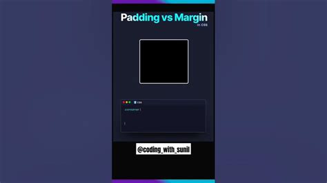 Best Concept Of Padding And Margin For Box Modeling Html Codingwithsunil Css Shorts Viral