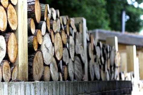 Log Wall Anstissgardens Co Uk Log Wall Stone Wall Wood