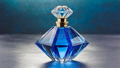 Blue Diamond Crystal Glass Perfume Bottle Luxury Fragrance Stock