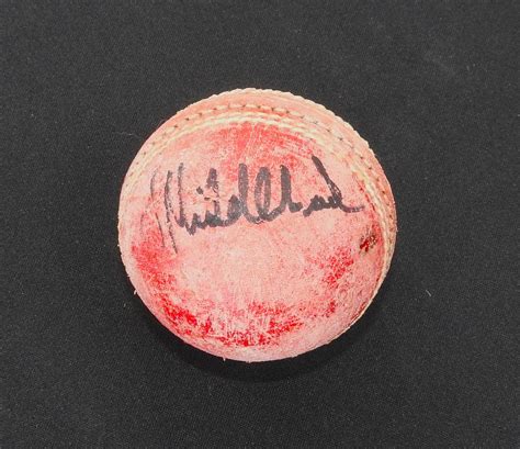 Lot A Twice Signed Match Ball From The 1954 Ashes Series