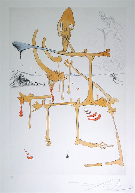 Salvador Dali Landscape With Skeleton Goldmark