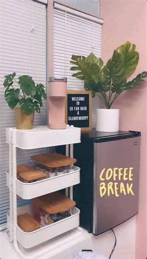 Salon Coffee Corner With Coffee Break Sign