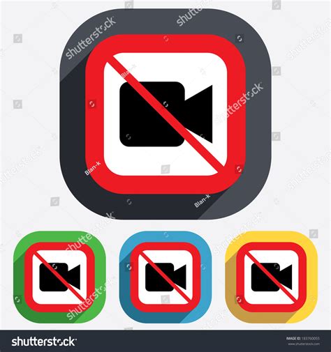 Do Not Record Video Camera Sign Stock Illustration Shutterstock