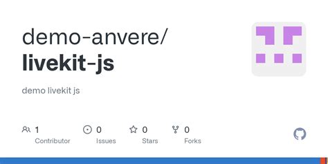 github demo anvere livekit js demo livekit js