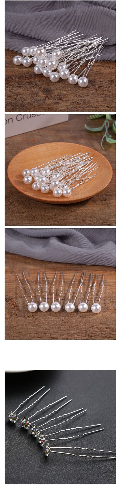 진주 U핀 비녀 유자핀 올림머리 비녀 혼주 뒤꽂이 유자비녀 오니핀 업스타일