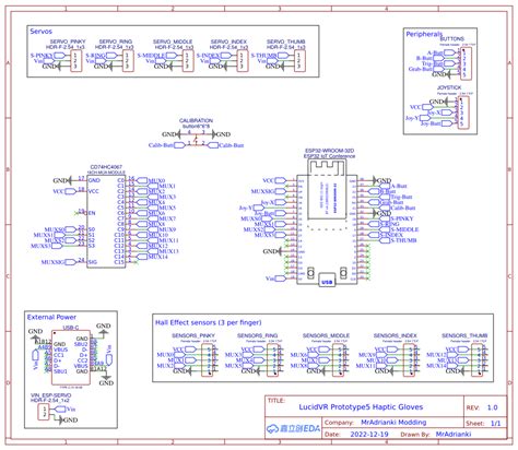 LucidVR Prototype Gloves Modules PCB OSHWLab