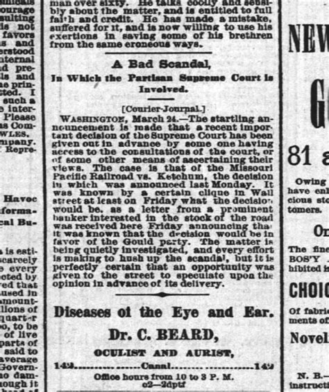 The Times Picayune A Bad Scandal 29 March 1880