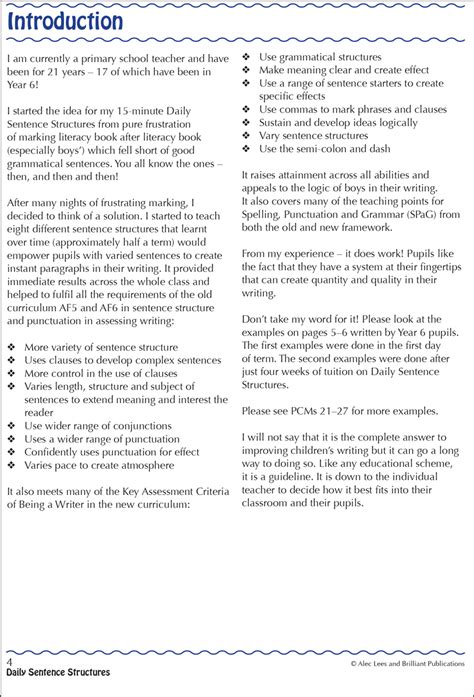 Sentence Structure Sentence Flow Comes From Moving Each Sentence From