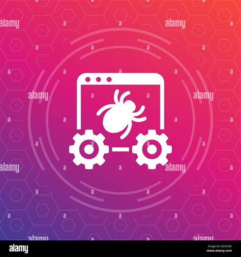 Debugging Searching For Bugs Icon Stock Vector Image Art Alamy