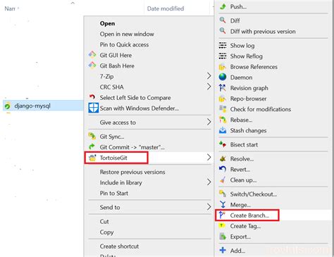 How To Clone And Create Remote Git Repository Branches Using Tortoise Git Roy Tutorials