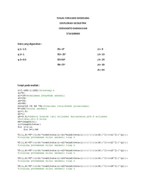 tugas forward modeling pdf