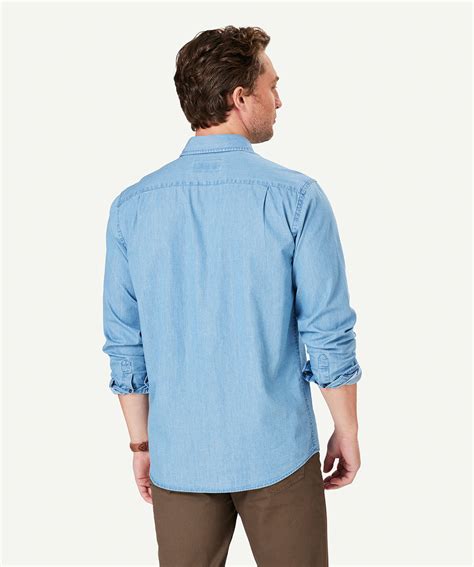 Indigo Twill Long Sleeve Shirt Indigo Long Sleeve Shirts Gazman