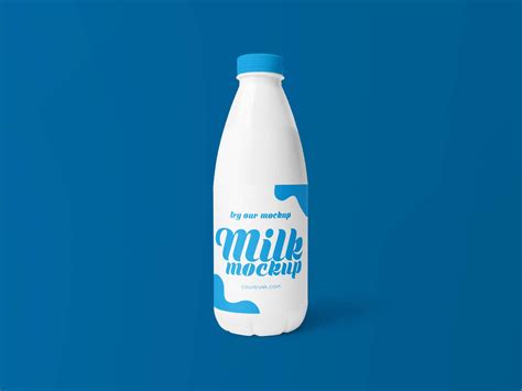 Free Plastic Milk Bottle Mockup Psd Set Good Mockups