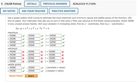 solved use a graph and or level curves to estimate the local