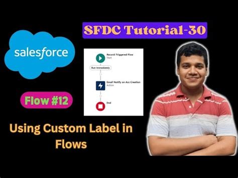 How To Use Custom Label In Flow Salesforce SFDC 30 Send Email