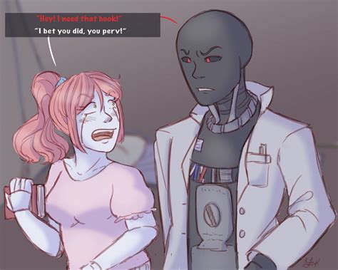 Commission Piece Embarrassed Little Robot By Miss Selkie On Deviantart