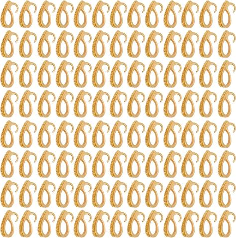 200pcs Pendant Pinch Bails Pinch Clip Bail Clasp Alloy Peg Bails Dangle Bead Pendant Connector