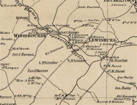 1860 Map Of Sussex County New Jersey From Actual Surveys And Etsy