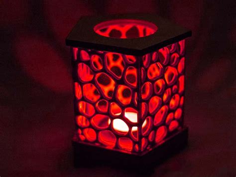 Laser Cut Candle Holder Template Tealight Candle Lamp Vector File