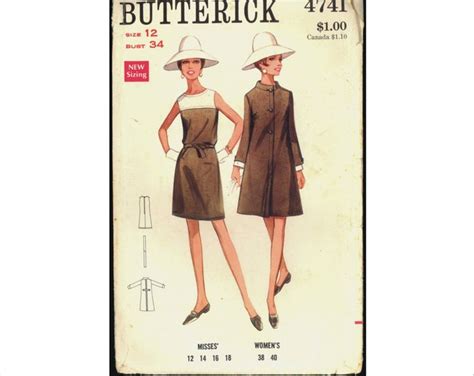 1960s Size 12 Bust 34 Empire Waist Sleeveless Gown Simplicity 7855