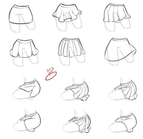Diferentes Estilos De Falda Bocetos Dibujos Y Como Dibujar Labios