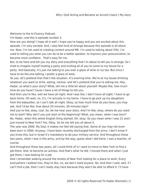 2 why i quit acting and became an accent coach my story pdf