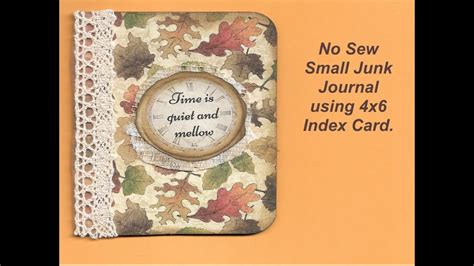 How To Make A No Sew 4x6 Jj Using An Index Card And Other Papers Youtube