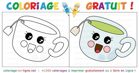 Coloriage Tasse De Thé Coloriage à Imprimer Ou à Faire En Ligne
