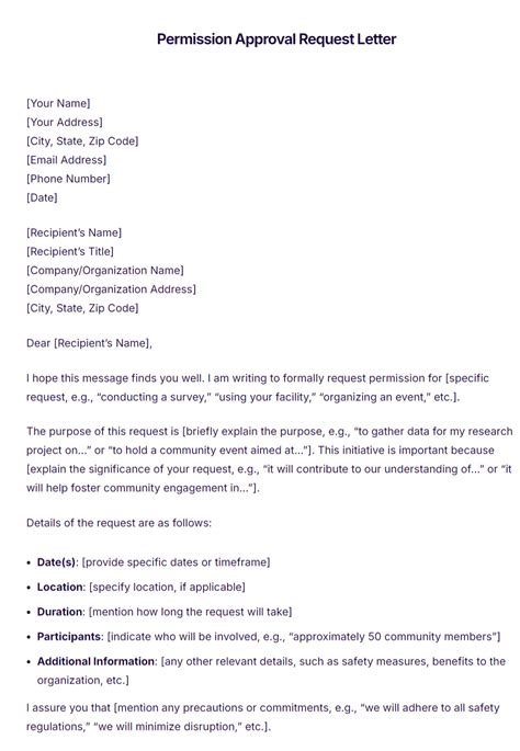 Permission Request Letter Examples Format How To Write