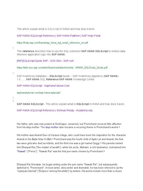 Sap Hana Sqlscript Reference Pdf